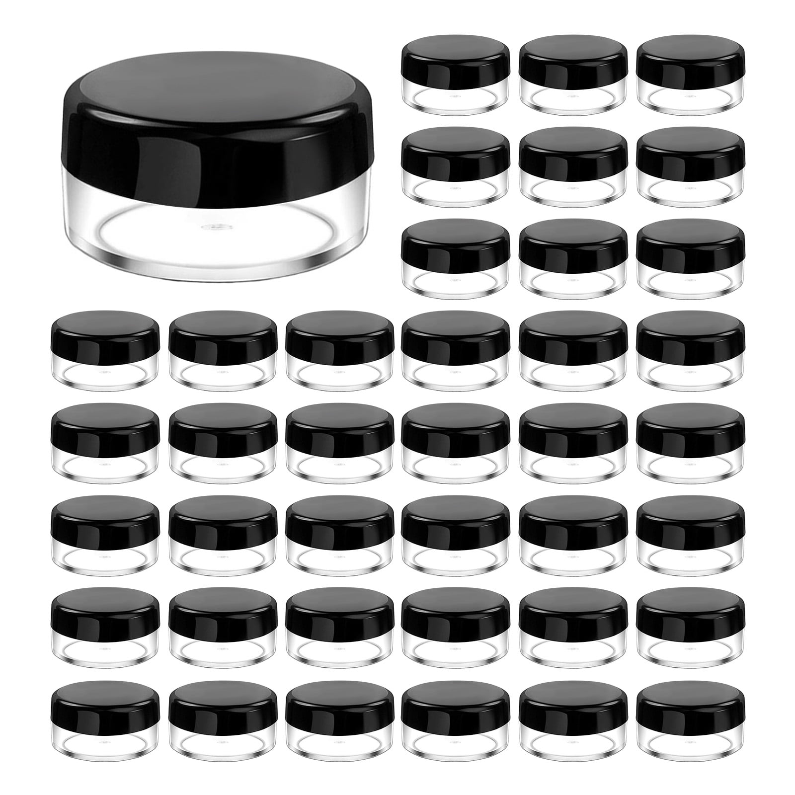 Quacc 40pcs 5ml Clear Plastic Travel Containers, Secure Sample Pots ...