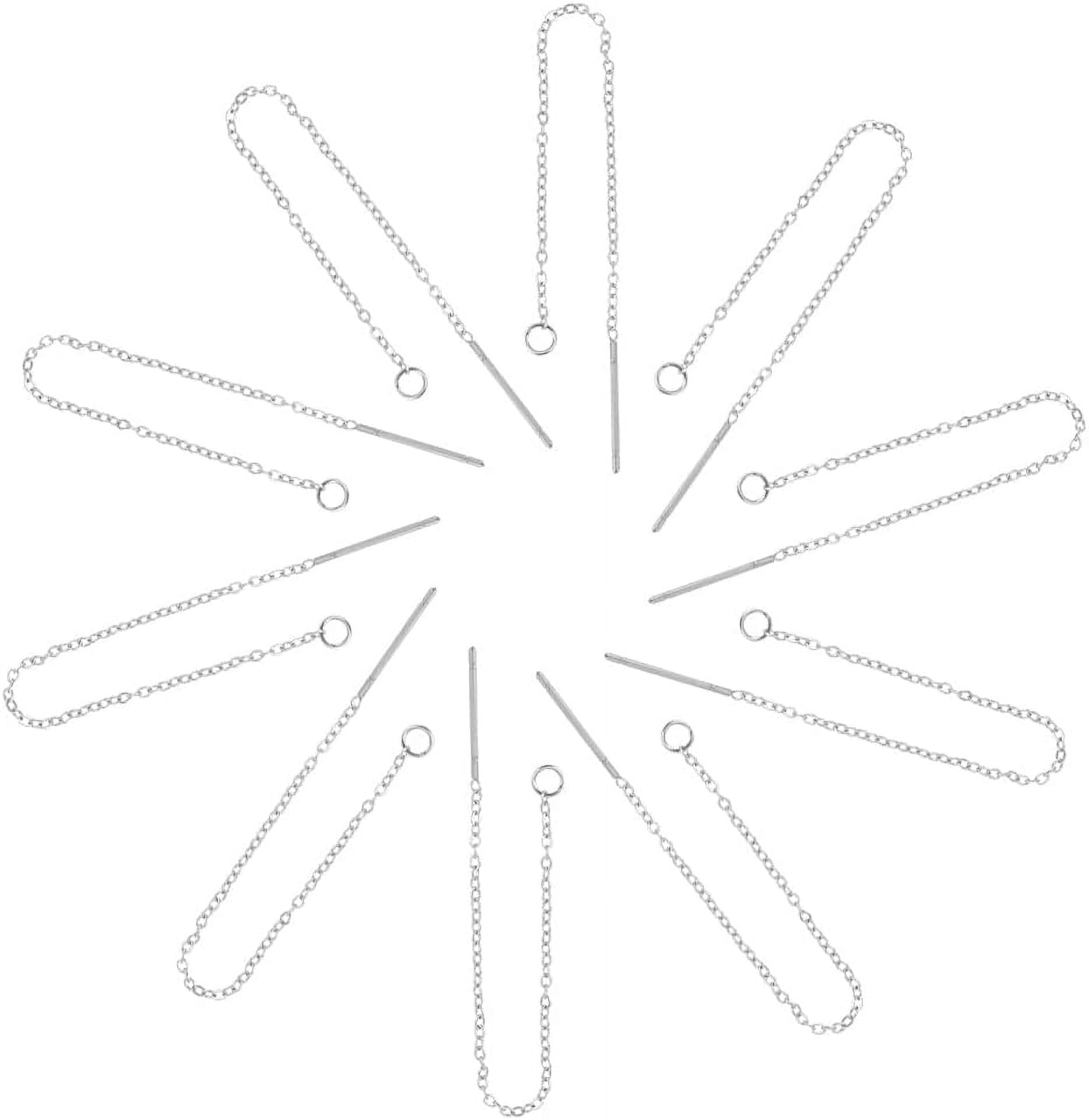 40pcs 90mm Ear Threads Stainless Steel Earrings Thread Dangling ...