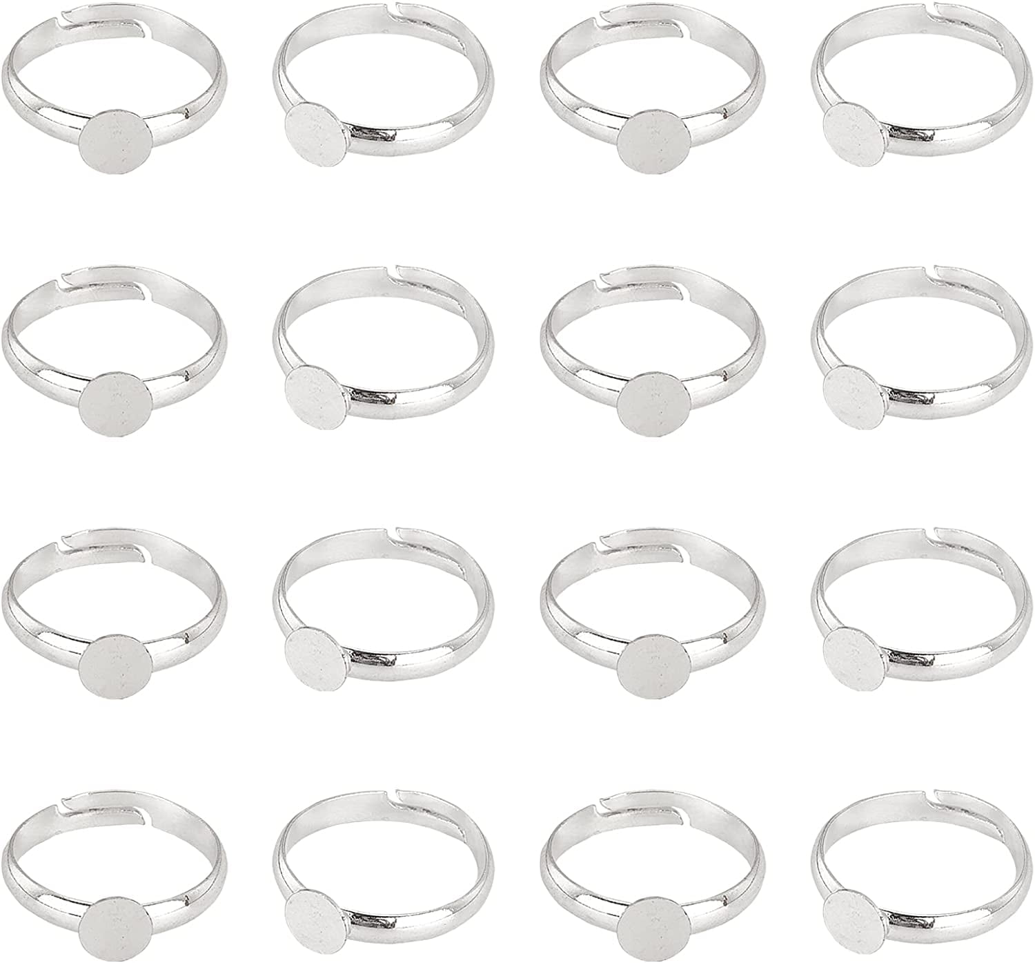 Adjustable silver rings online store