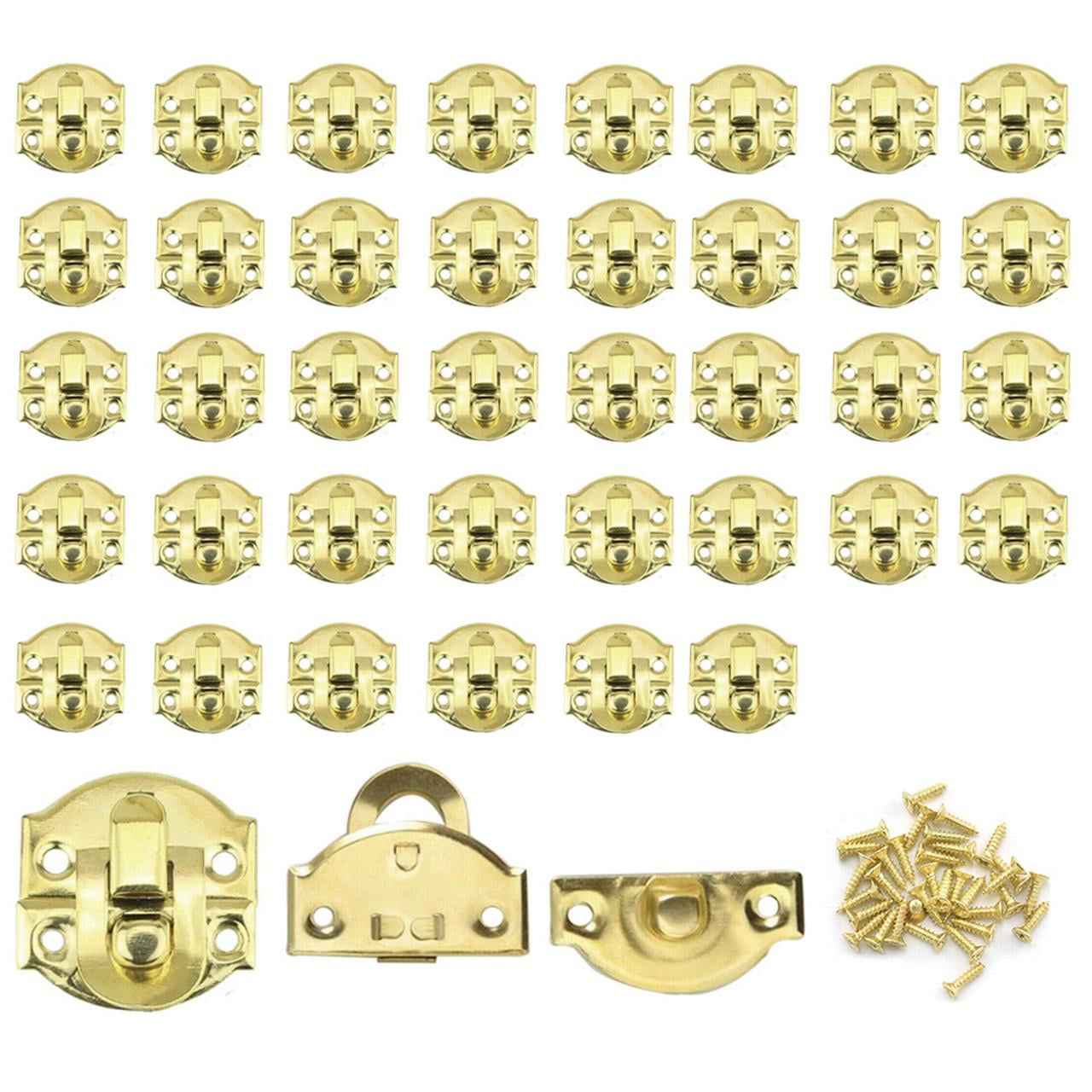 40pcs Antique Brass Latch Lock Hasp, Decorative Hinges and Latches for ...