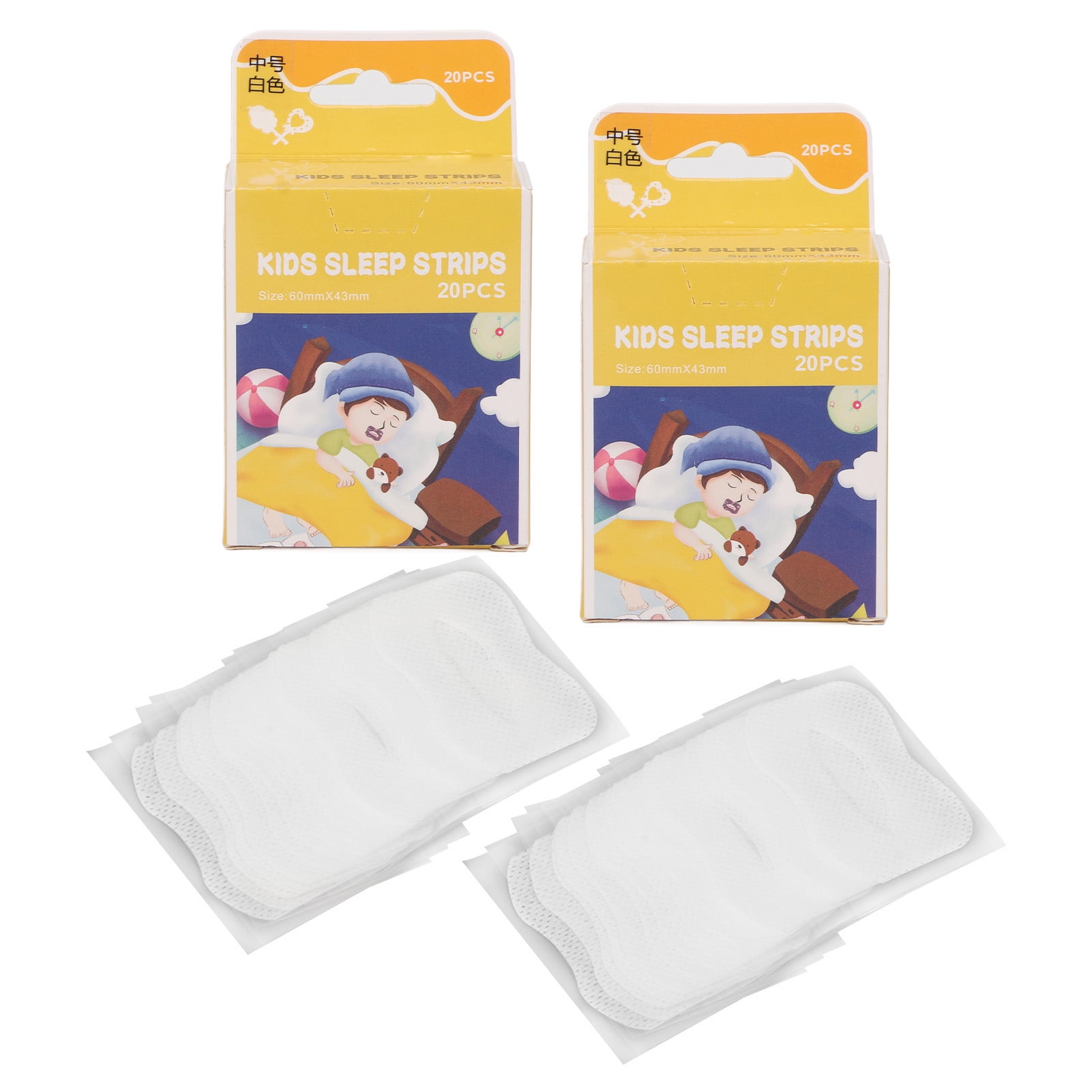 40pcs Children Sleep Strips White Snoring Relief Breathing Sleep Patch ...