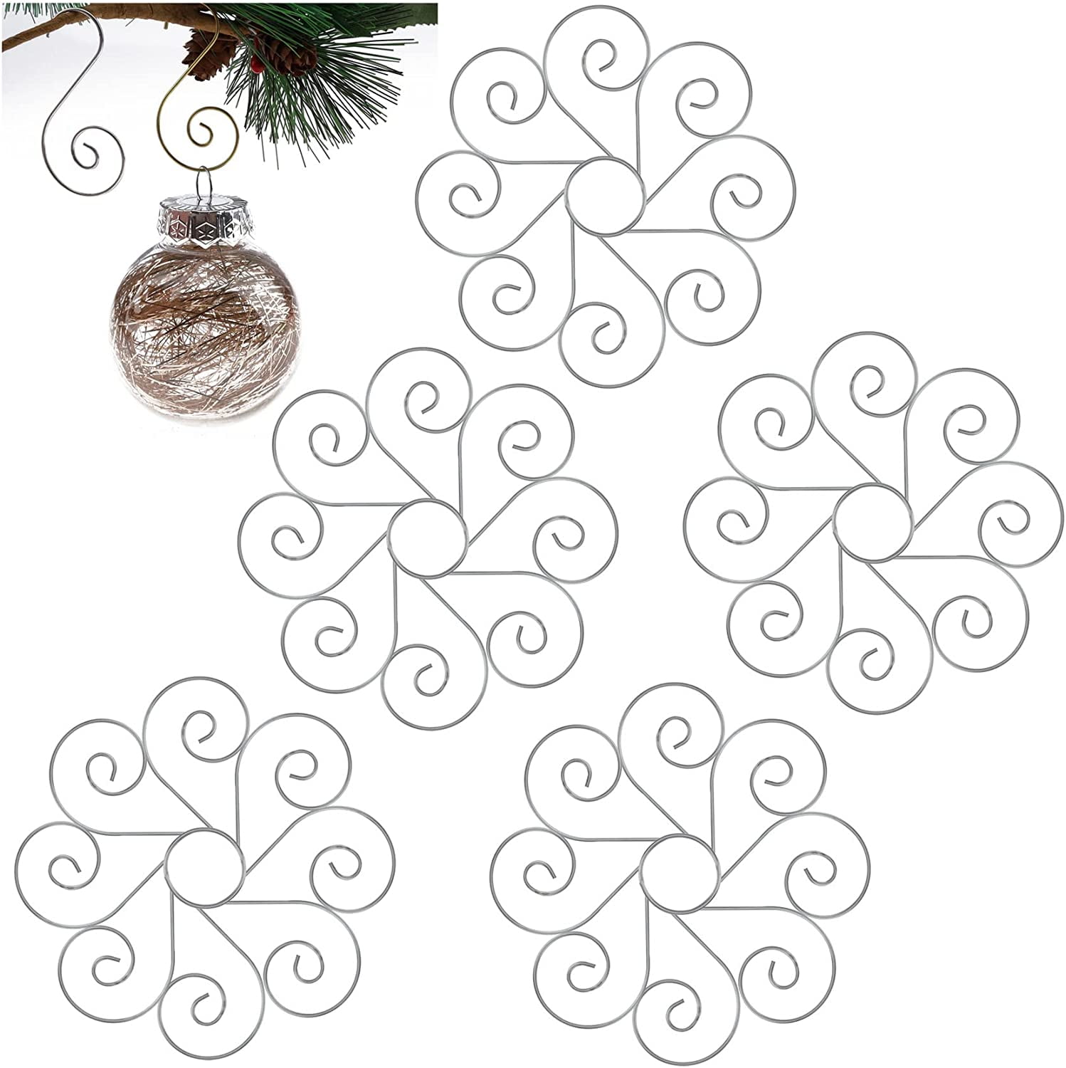 40pcs Christmas Small Multi-Purpose S Hooks Wire Metal S-Shaped Hanging ...
