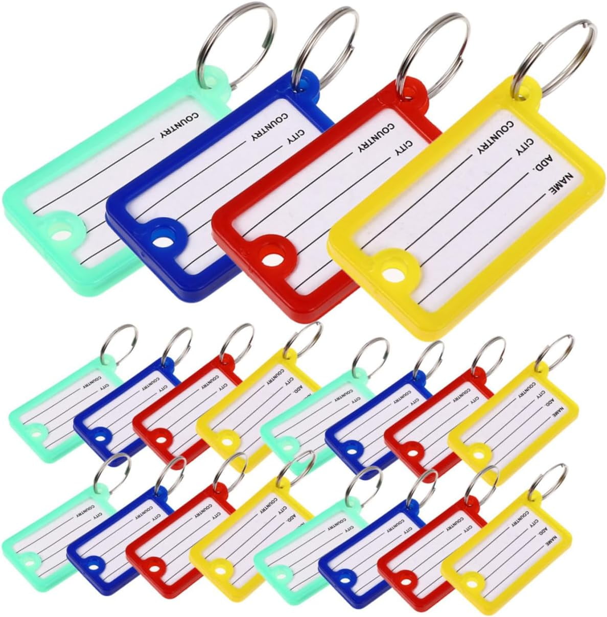 40pcs Color Key Tag Key Label Tags Key Markers Backpacks Key Plastic ...