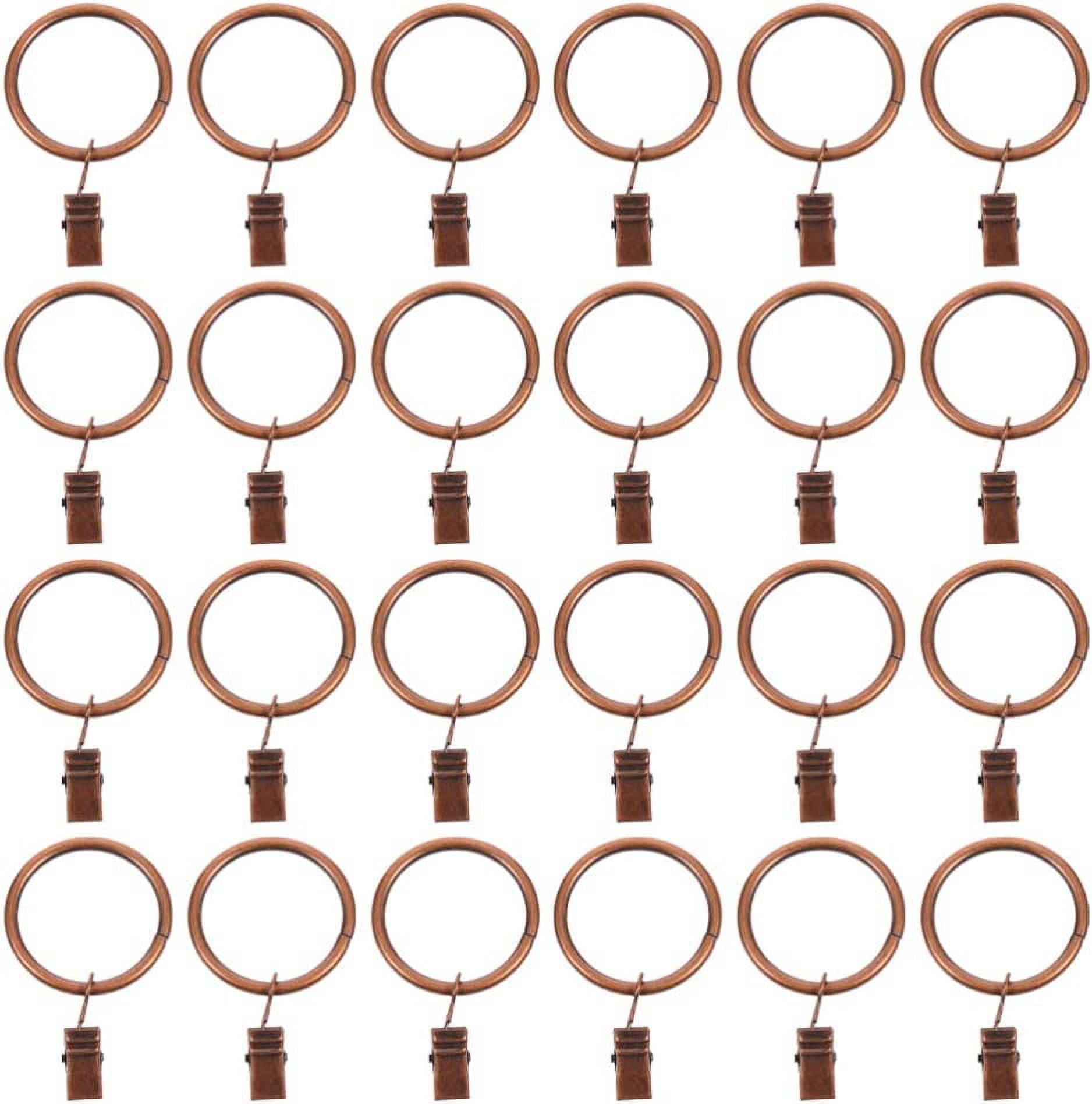 40pcs Curtain Rings with Clips Curtain Clip Rings Hooks Rustproof Metal ...