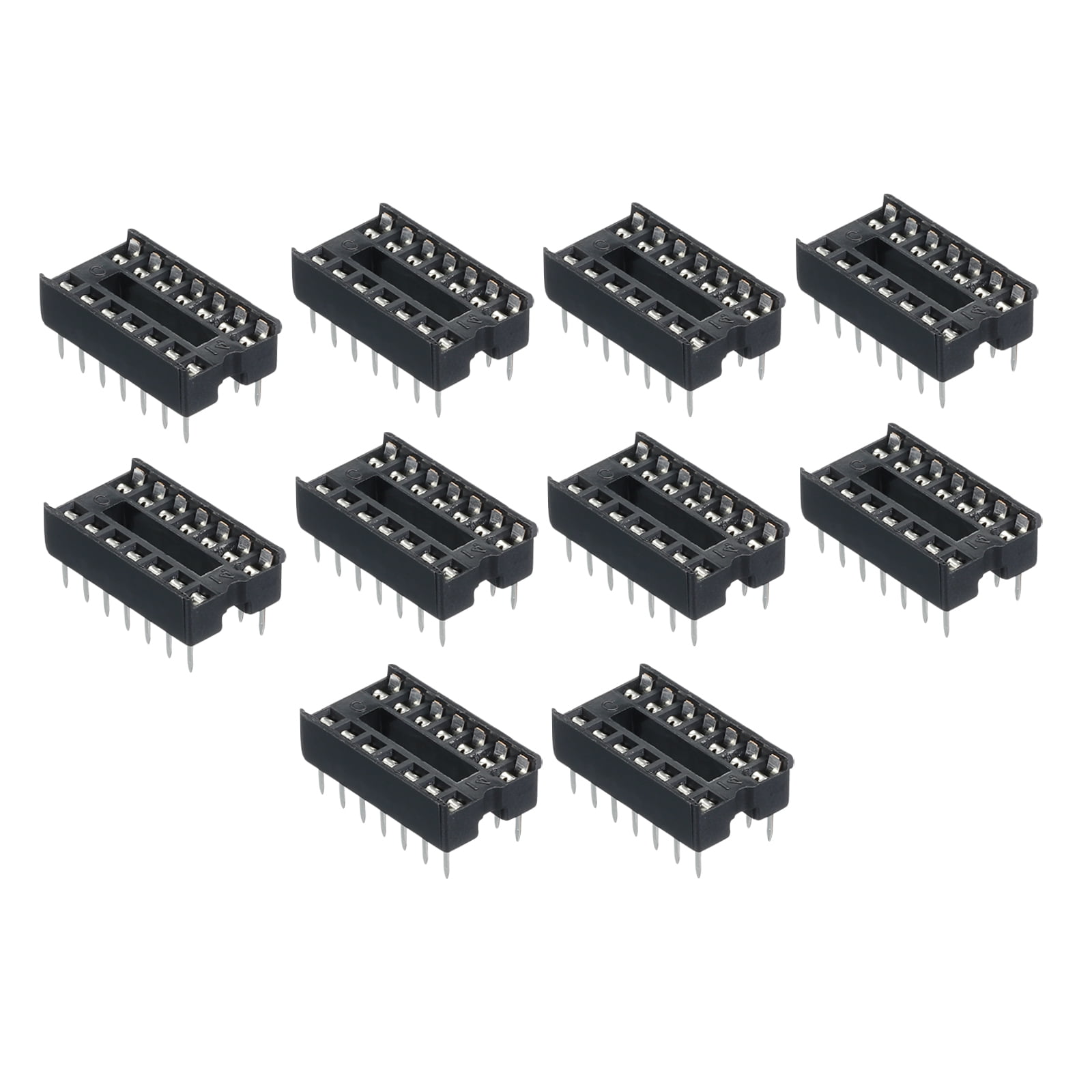 40pcs DIP IC Chip Socket Adapter Flat Pin 14P 2.54mm Pitch IC Socket for PCB Board Chip, 7.4mm ...