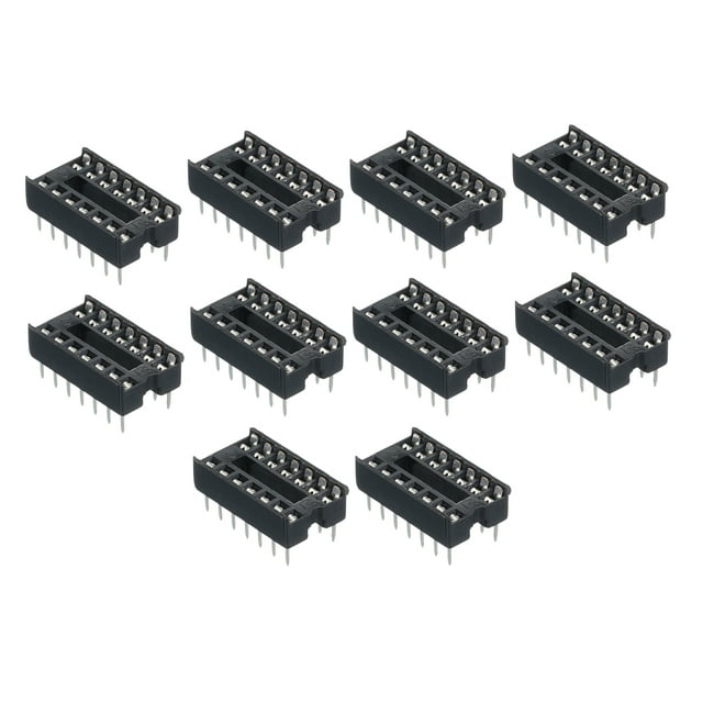 40pcs DIP IC Chip Socket Adapter Flat Pin 14P 2.54mm Pitch IC Socket ...