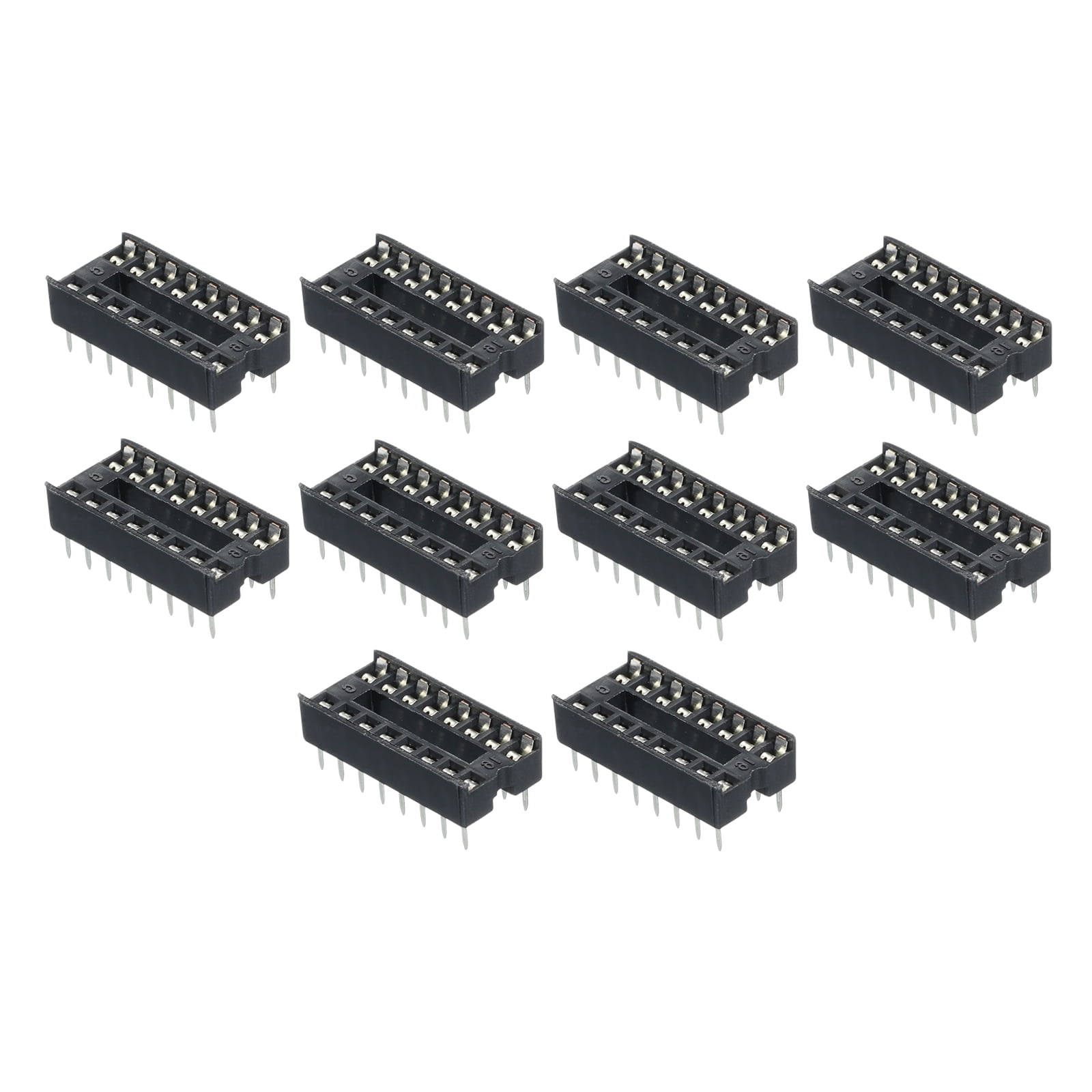 40pcs DIP IC Chip Socket Adapter Flat Pin 16P 2.54mm Pitch IC Socket ...