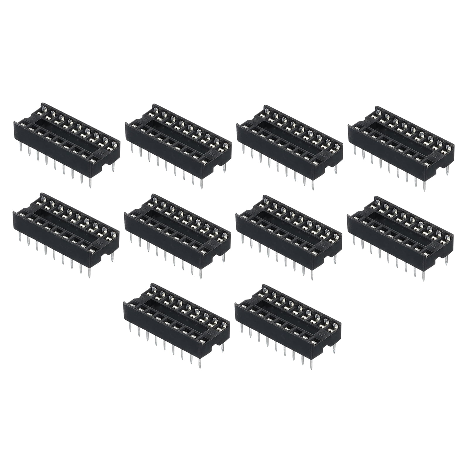 40pcs DIP IC Chip Socket Adapter Flat Pin 24P 2.54mm Pitch IC Socket ...