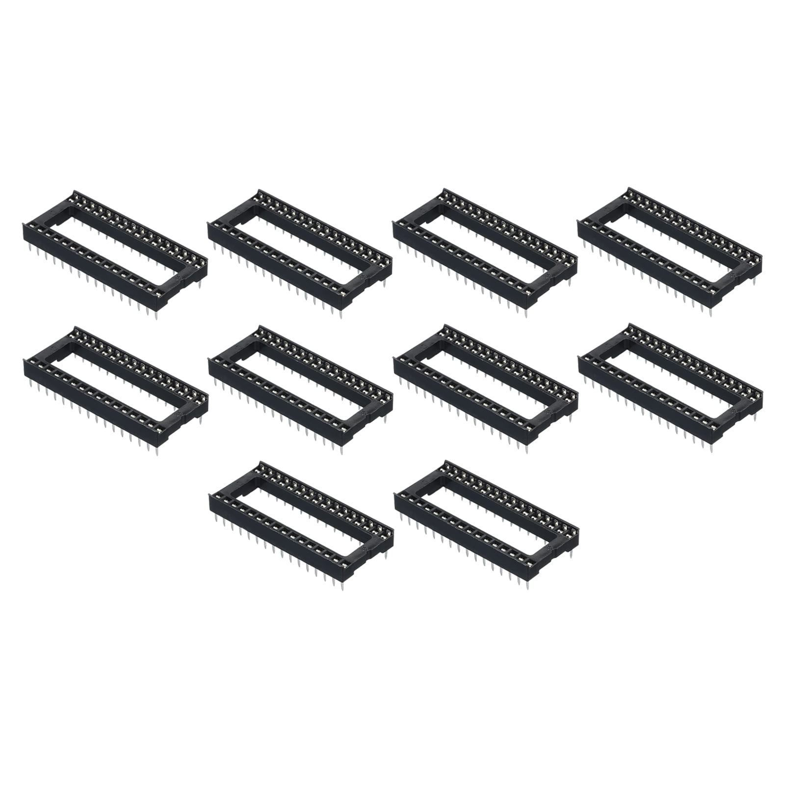 40pcs DIP IC Chip Socket Adapter Flat Pin 28P 2.54mm Pitch IC Socket ...