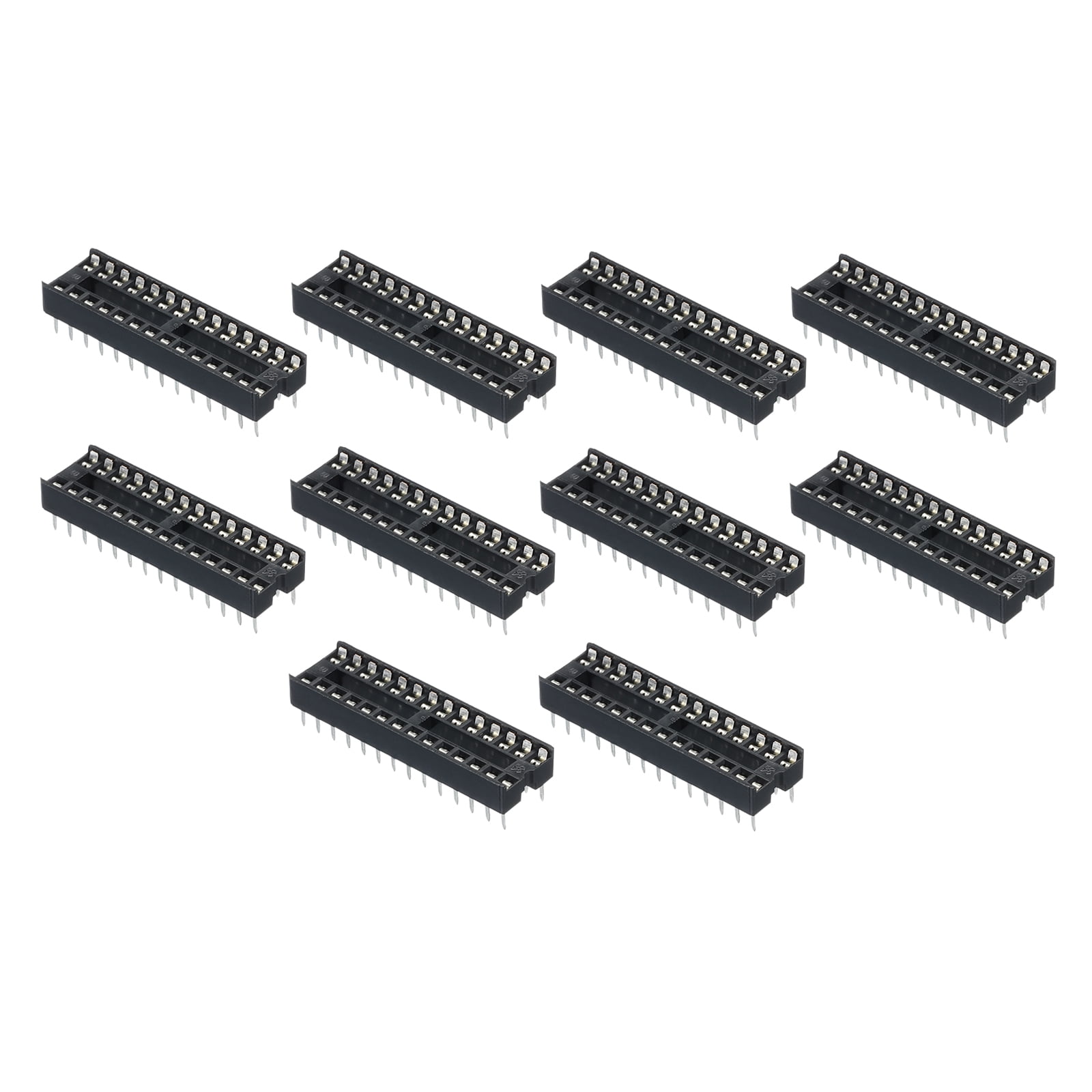 40pcs DIP IC Chip Socket Adapter Flat Pin 28P 2.54mm Pitch IC Socket ...