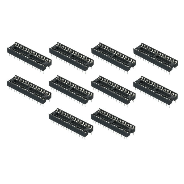 40pcs DIP IC Chip Socket Adapter Flat Pin 28P 2.54mm Pitch IC Socket ...