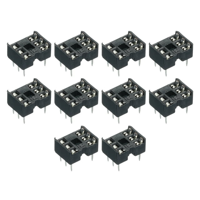 40pcs DIP IC Chip Socket Adapter Flat Pin 6P 2.54mm Pitch IC Socket for ...