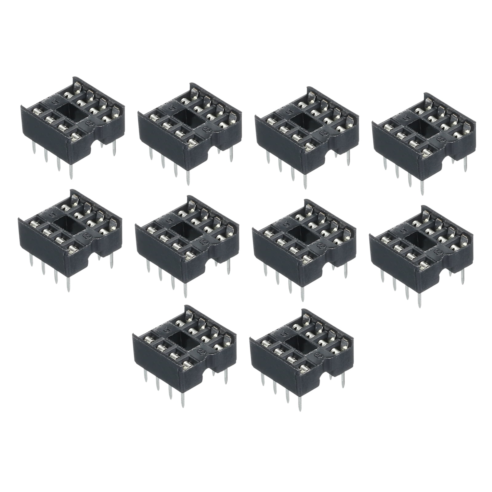 40pcs DIP IC Chip Socket Adapter Flat Pin 8P 2.54mm Pitch IC Socket for ...