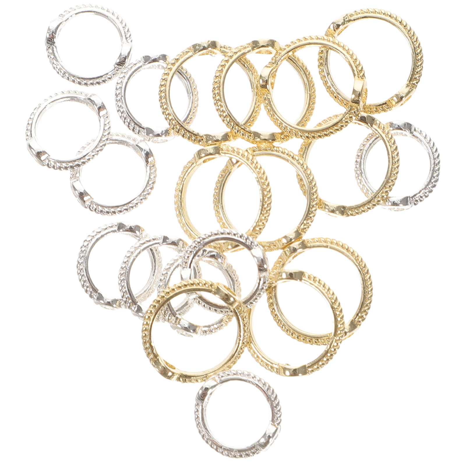 40pcs DIY Bead Frame Metal Circle Connectors Copper Spacers Beads for ...