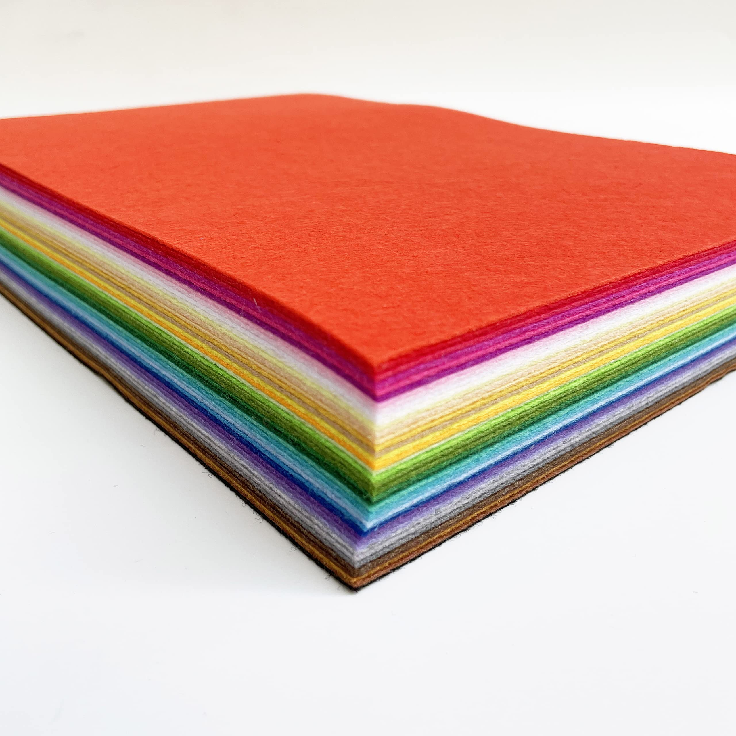 40pcs DIY Polyester Stiff Felt Fabric Sheets Square Felt Pack DIY Craft ...