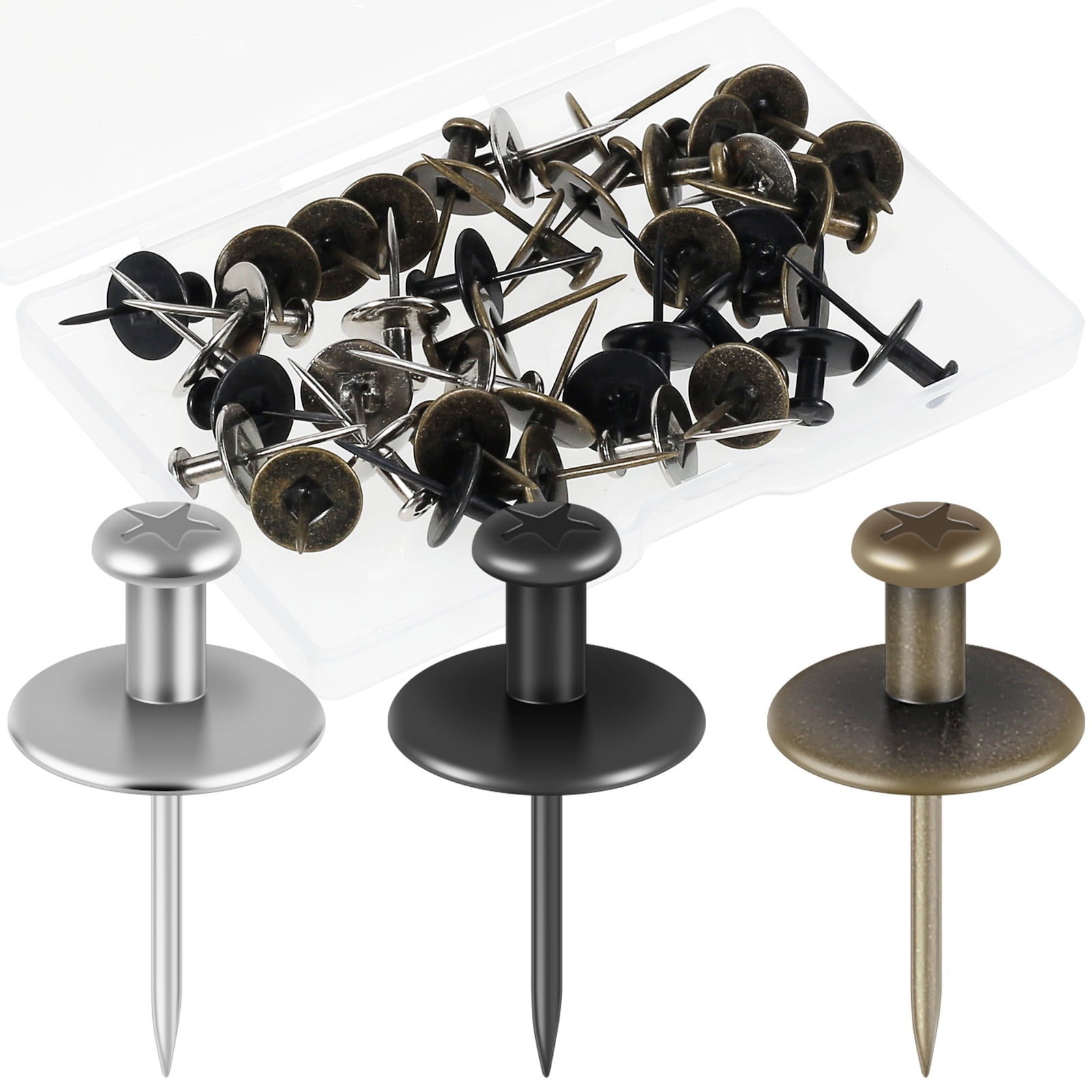 40pcs Double Headed Picture Hangers Stainless Steel Small Head Hanging ...