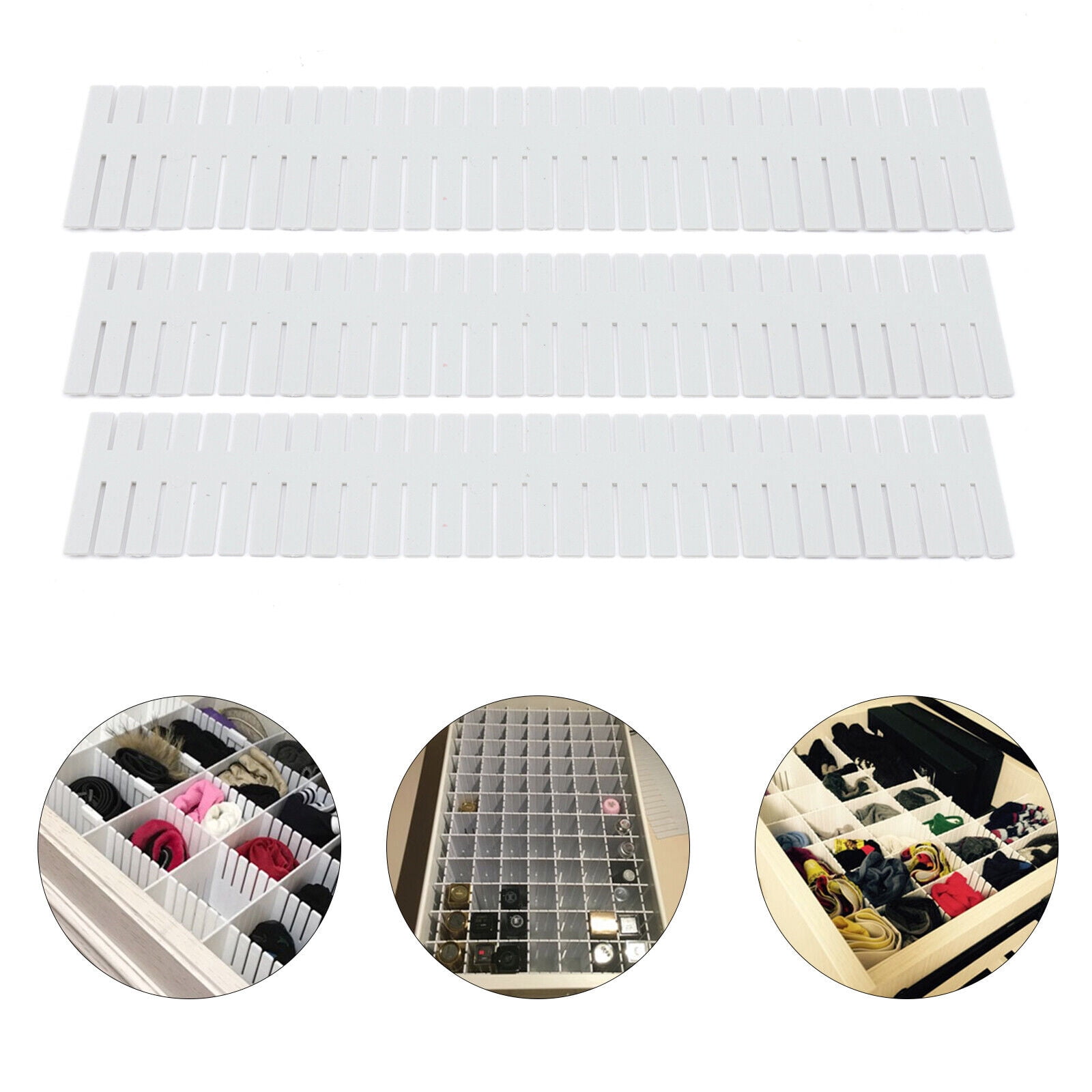 40pcs Drawer Organizer Grid DIY Partition Storage Dividers Plastic ...
