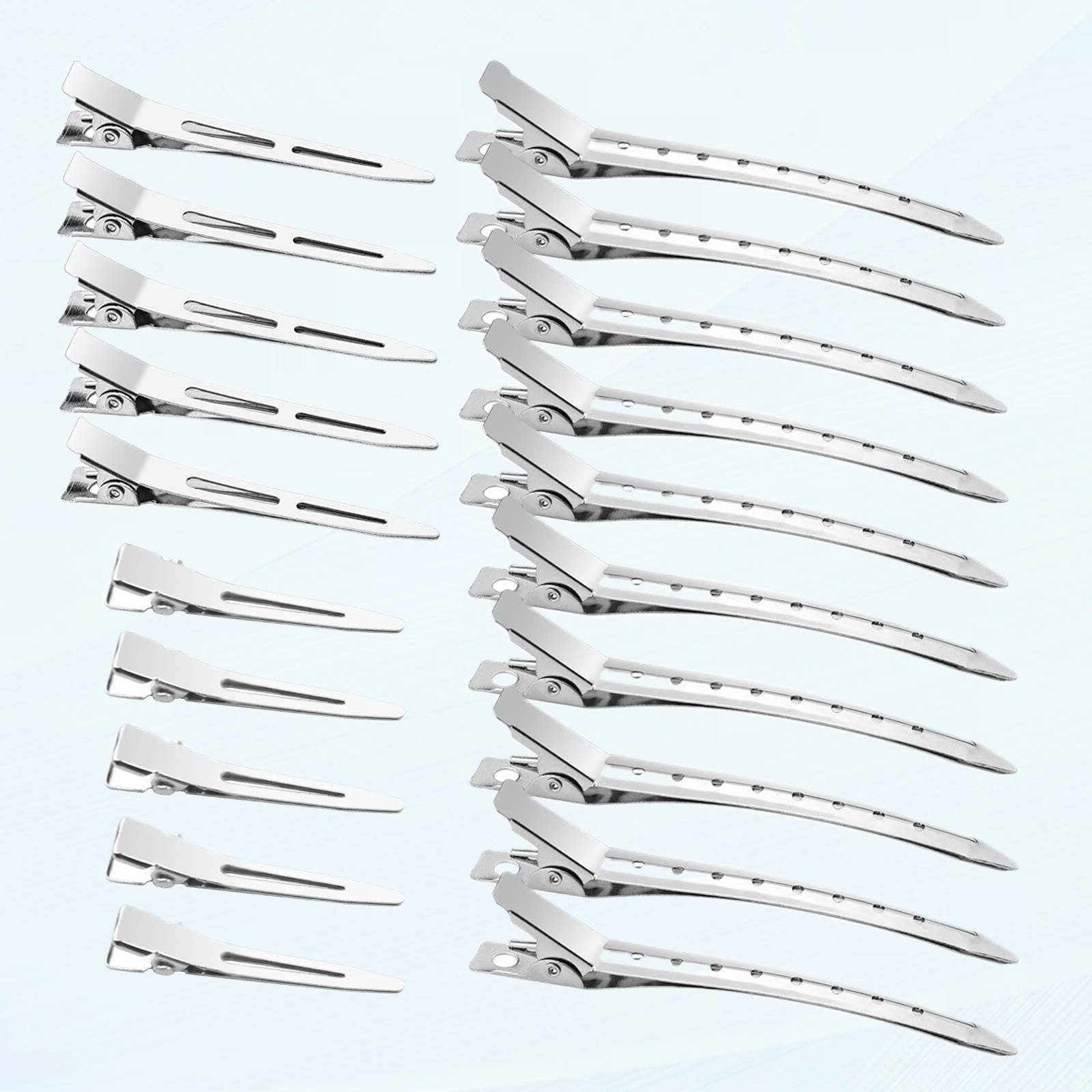 40pcs Duck Hair Clips for Parting Styling, Silver for Women's Long Hair ...