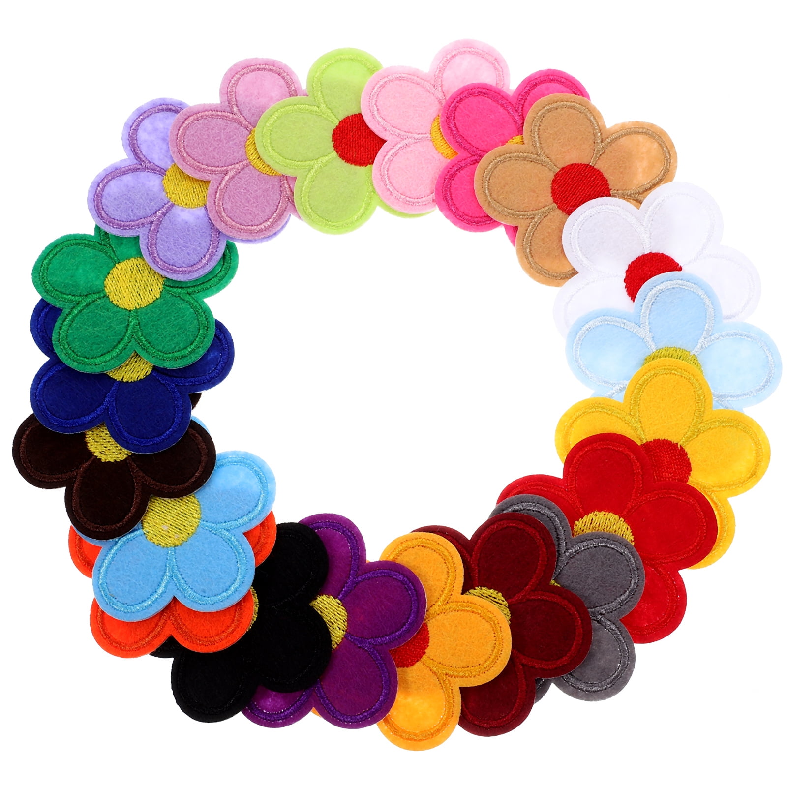 40pcs Embroidered Applique Patches Decorative Sewing Patches Flower Embroidery Patches - Walmart.com