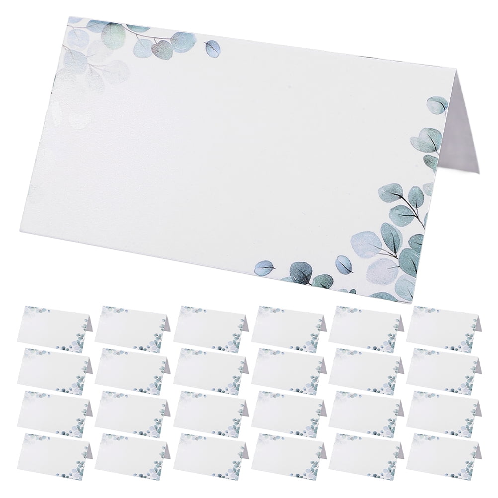 40pcs Eucalyptus Wedding Place Cards Foldable Seating Name Tags For ...