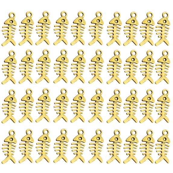 40pcs Fishbone Charm Accessory for Jewelry and Craft Projects Sturdy ...