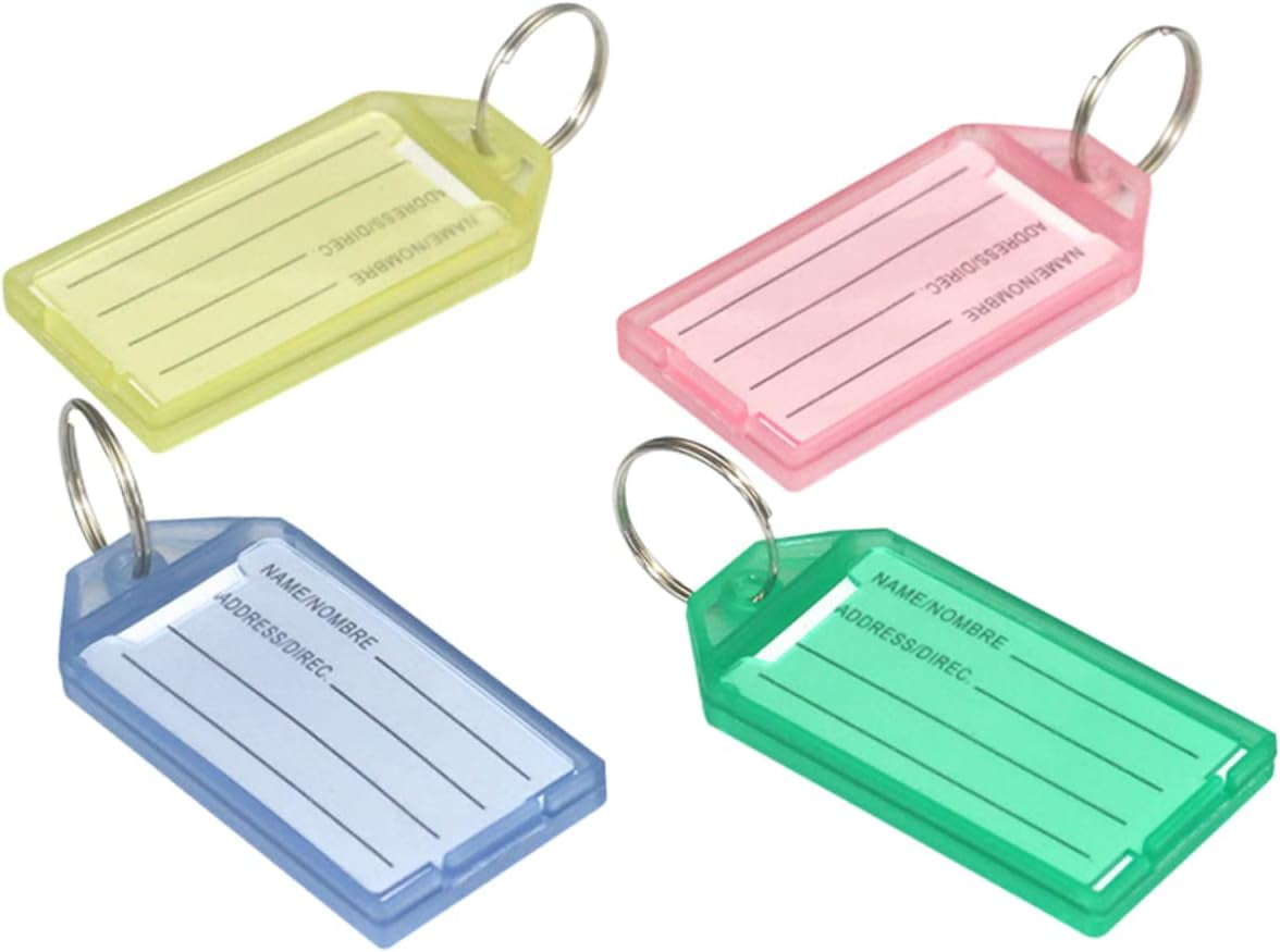 40pcs Flip Label Plastic Tags Colored Labels Suitcase Tag Lables Travel ...