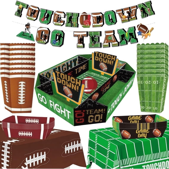 40pcs Football Party Supplies Kit Party Supplies with Food Serving ...