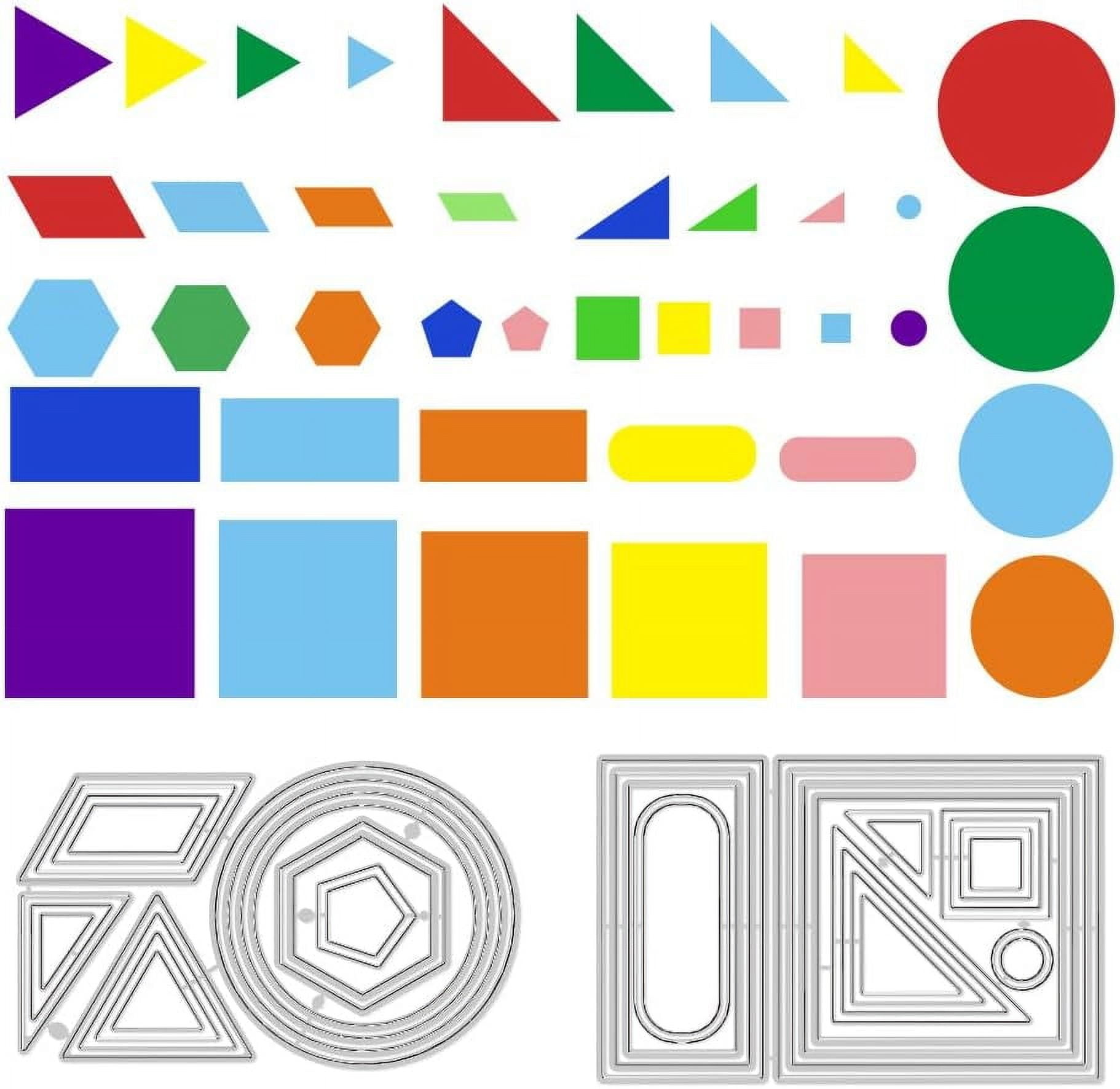 40pcs Geometry Frame Cutting Dies Card Making Die Cut Square Circle ...