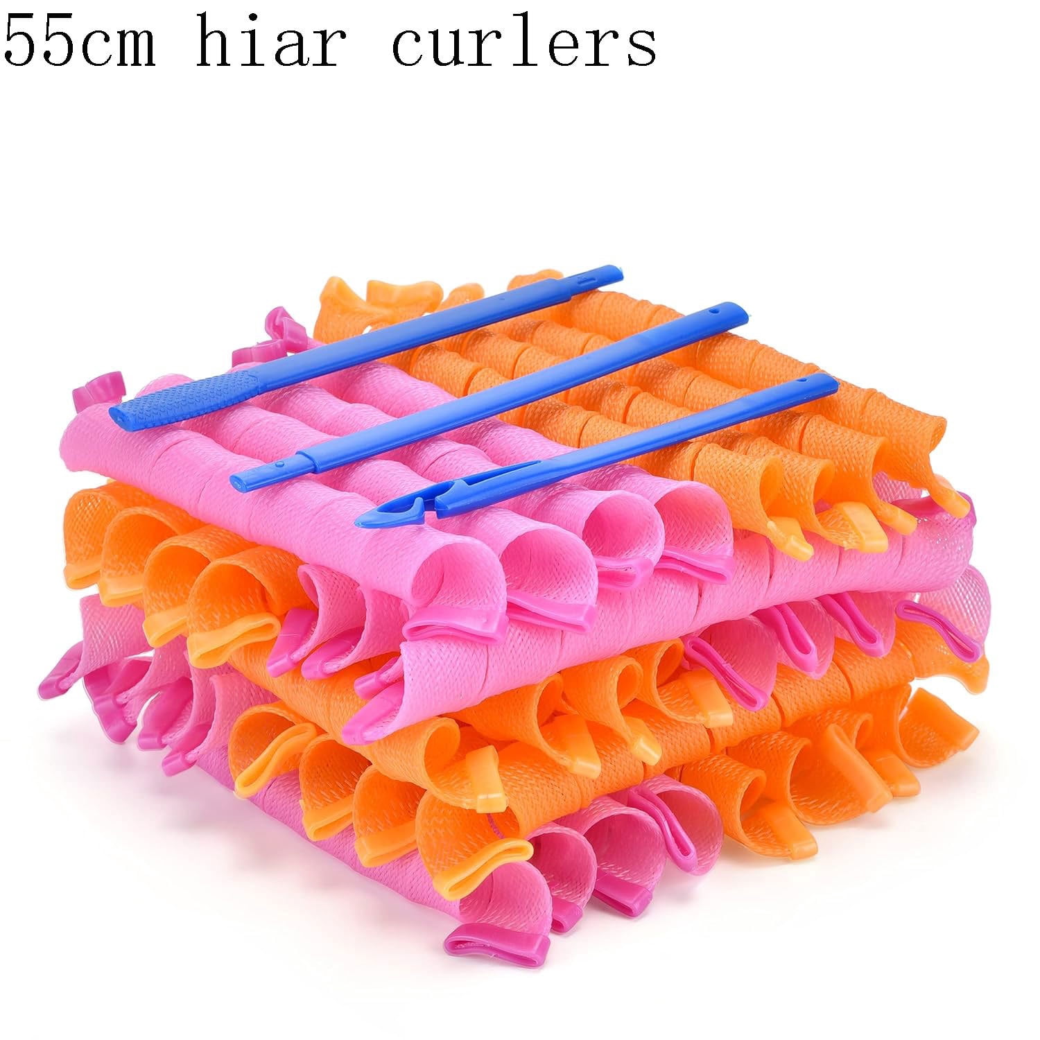 40pcs Heatless Spiral Hair Curlers for Long Hair, No Heat Curlers ...