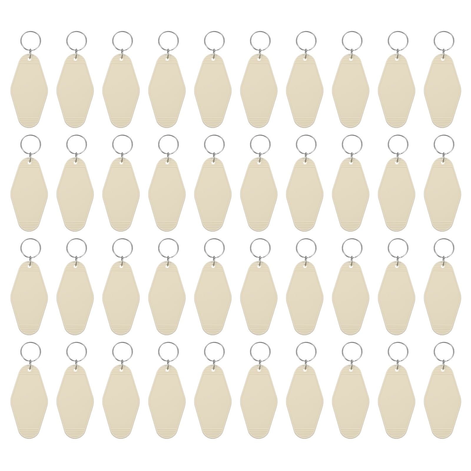 40pcs Hotel Keychains Blank, Vintage Plastic Rhombus Motel Keychains ...