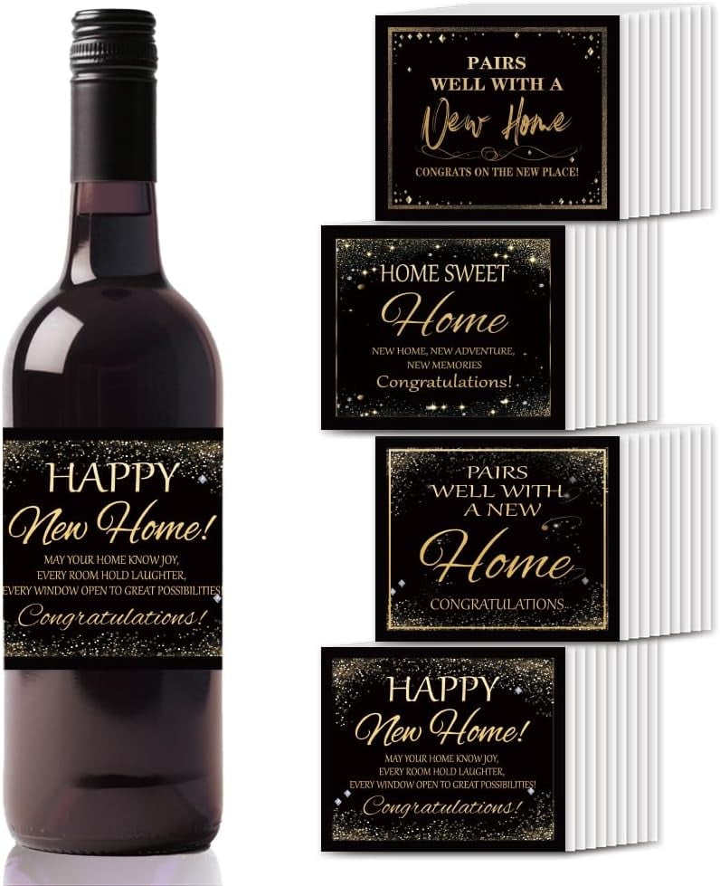 40pcs Housewarming Party Wine Bottle Label Champagne Labels Wine Bottle ...