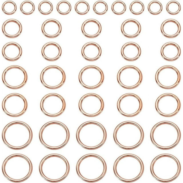 40pcs Jump Rings 4 Styles Alloy Closed Jump Rings Round Jump Rings O ...