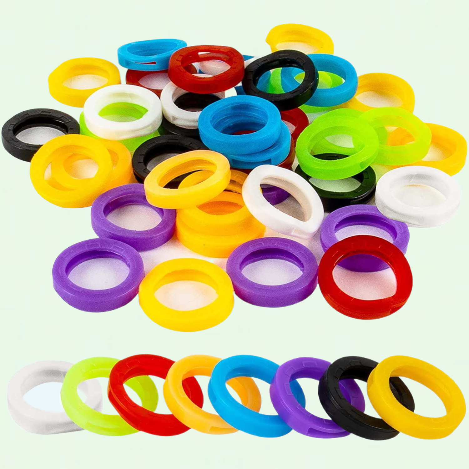 40pcs Key Caps Key Identifiers - Colorful Key Covers for Easy Key ...