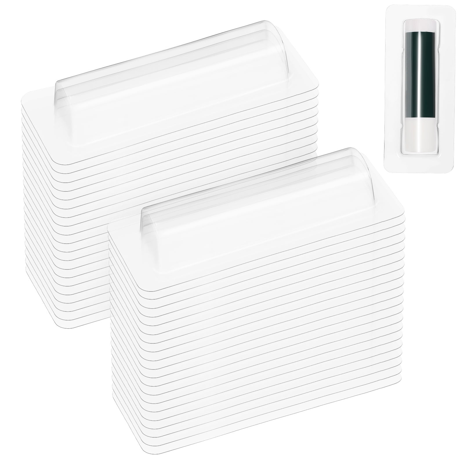 40pcs Lip Balm Holder Money Cash Holder Clear Dome Lip Sticks ...