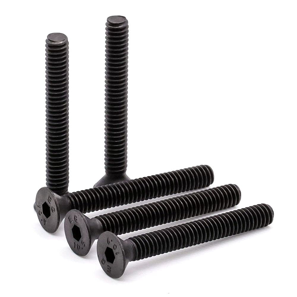 40pcs M5 x 40mm Flat Head Socket Cap Screws, Black Oxide Finish, 10.9 ...