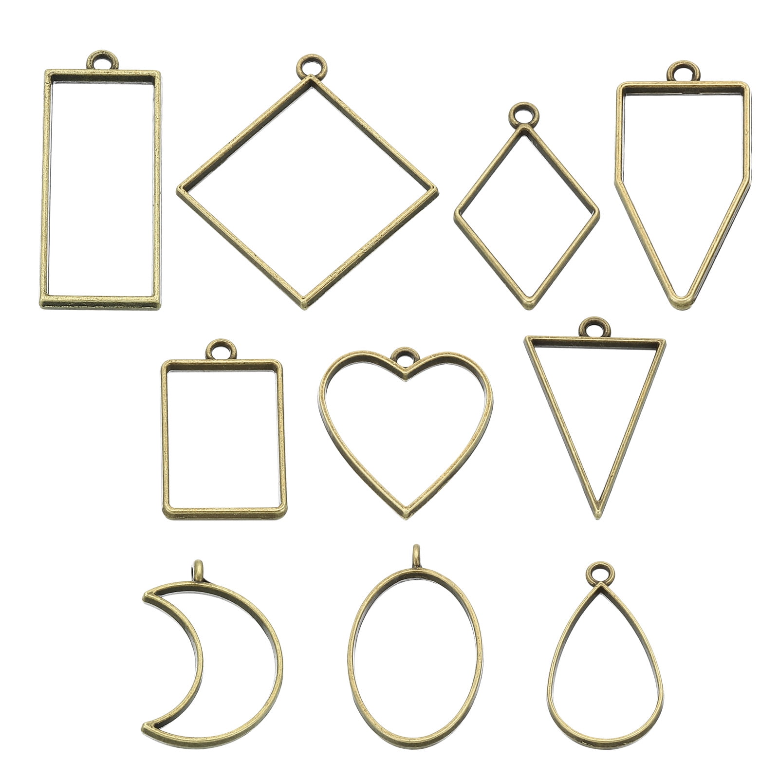 40pcs Open Bezels, Resin Bezels Pendants Mold Open Back Bezels Alloy ...