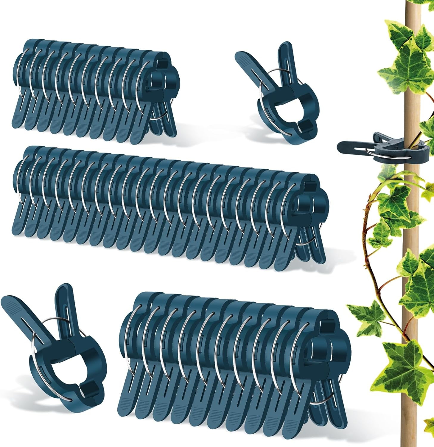 40pcs Plic Plant Clips for Support, 2 Sizes Garden Clips for Climbing ...