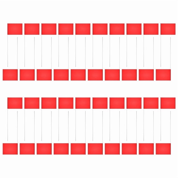 40pcs Red Marking Flags for Lawn, Lawn Marking Landscape Flags, Yard ...