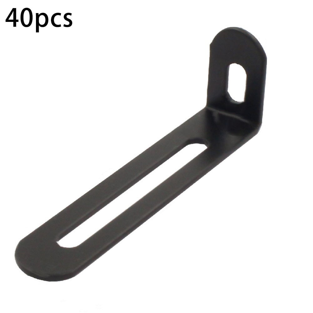 40pcs Right Angle Metal Shelf Bracket Folding Furniture Slotted Angle ...