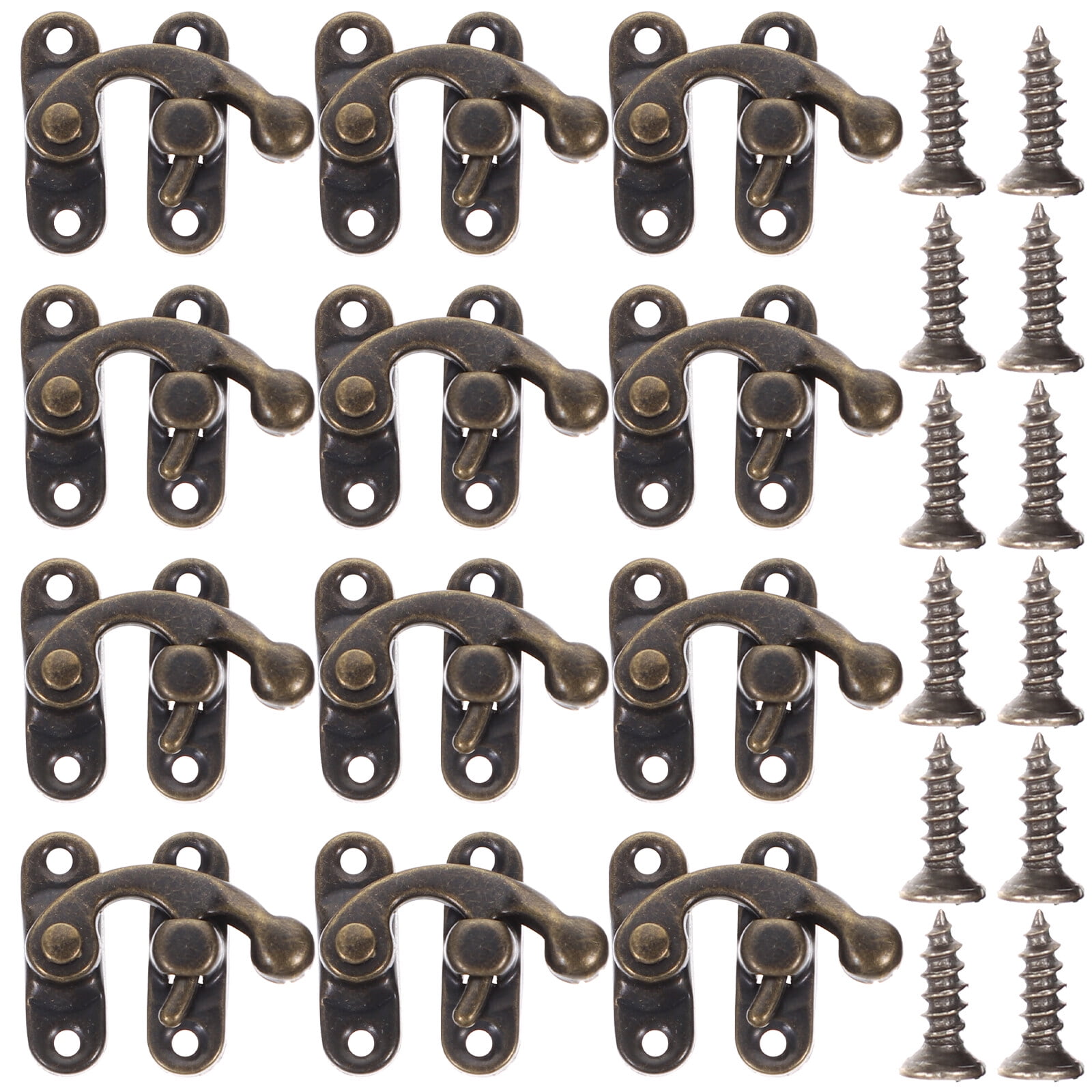 Recardis 40pcs Right Latch Hook Swing Arm Hasp Antique Hasp Jewelry Box ...