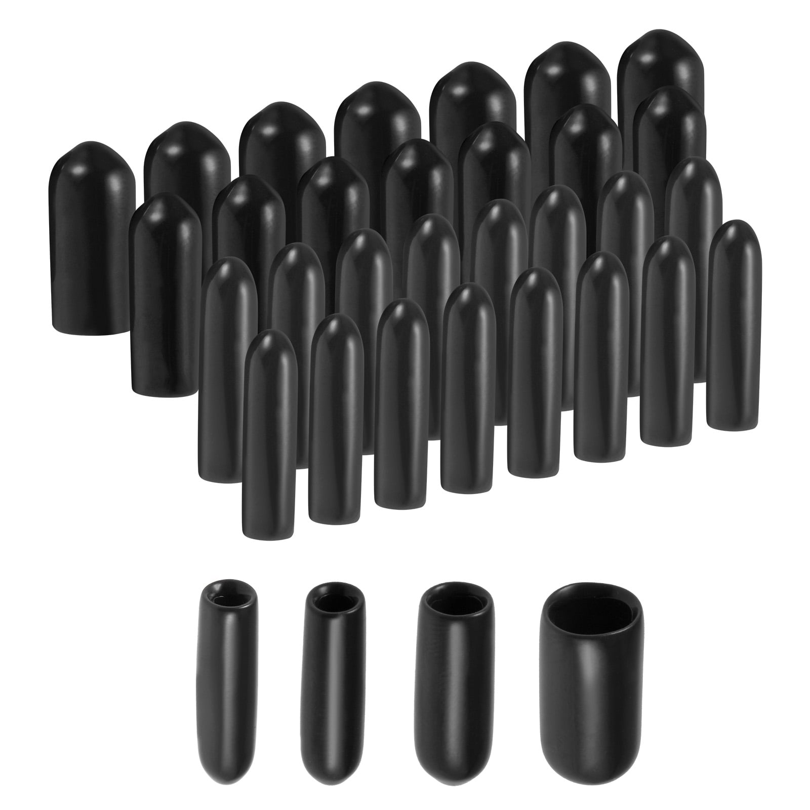 Uxcell Round Rubber End Caps Vinyl Cover Vinyl Screw Thread Protectors ...