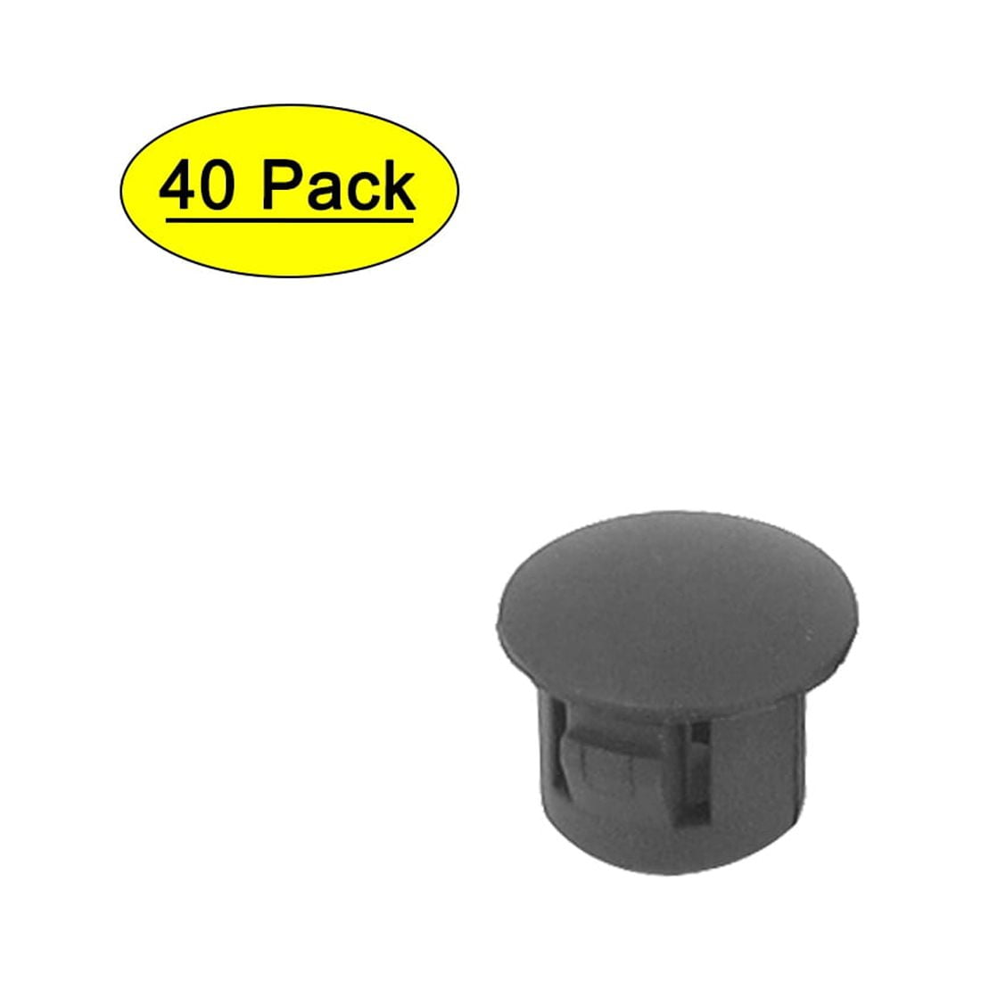 40pcs SKT-8 8mm Panel Dia Black Plastic Snap in Lock Locking Hole Plug ...