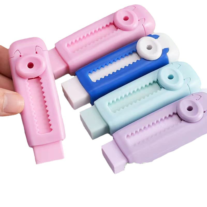 40pcs Sliding Retractable Pencil Erasers - 4 Cute Colors with Dynamic ...