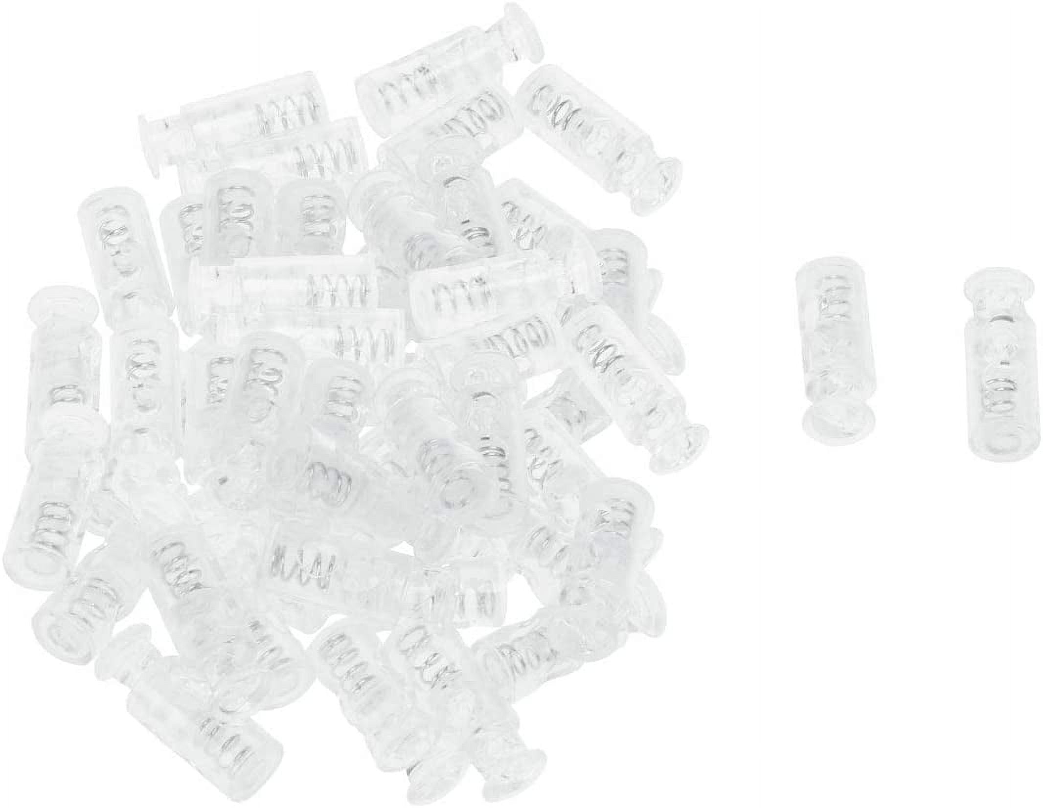 40pcs Spring Cord Locks Plastic End Stopper Double Holes Toggle ...