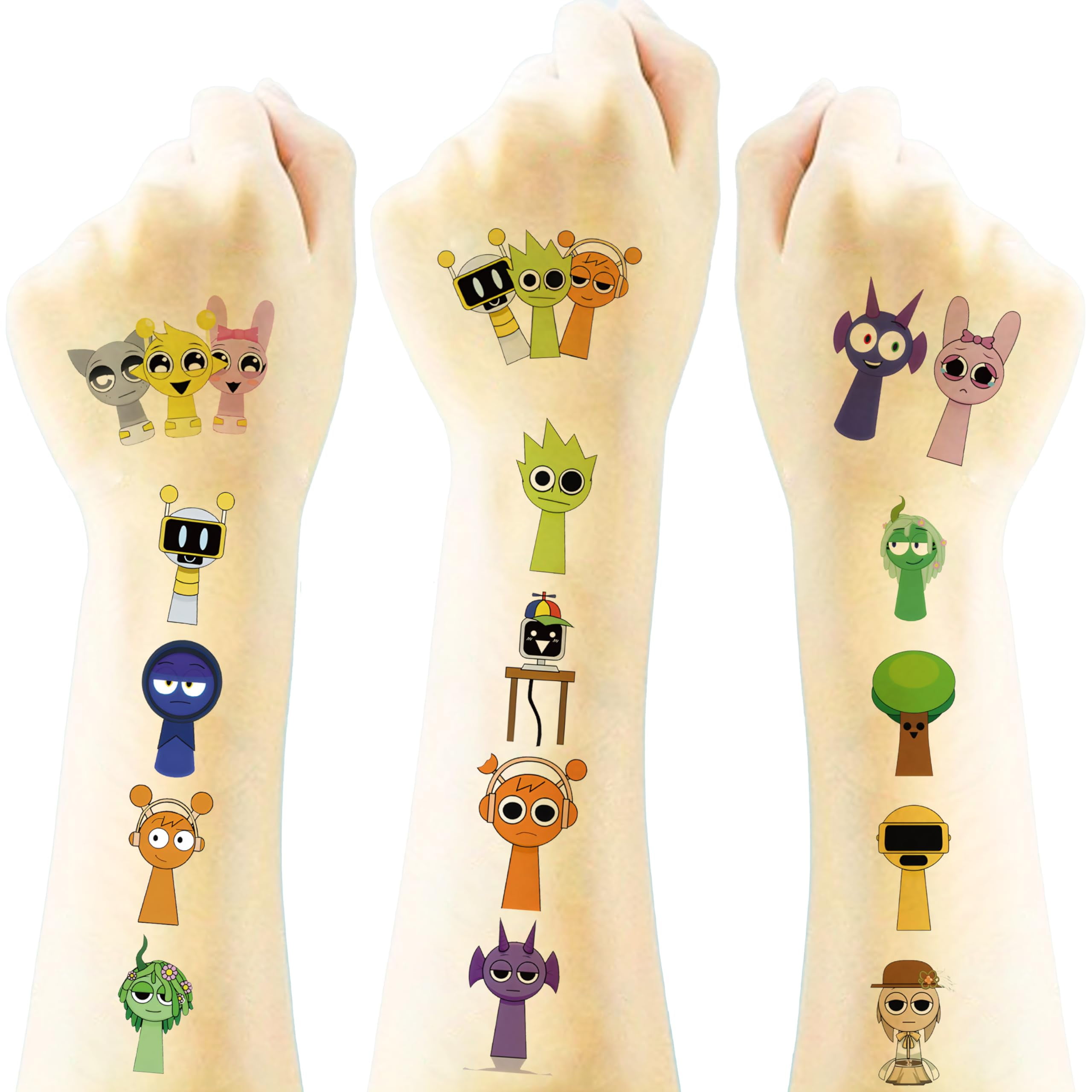 40pcs Sprunki Temporary Tattoos OLF24 for Kids, Sprunki Birthday Party ...