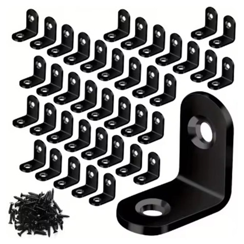 40pcs Stainless Stee L Bracket Corner Braces Joint Right Angle Bracket ...