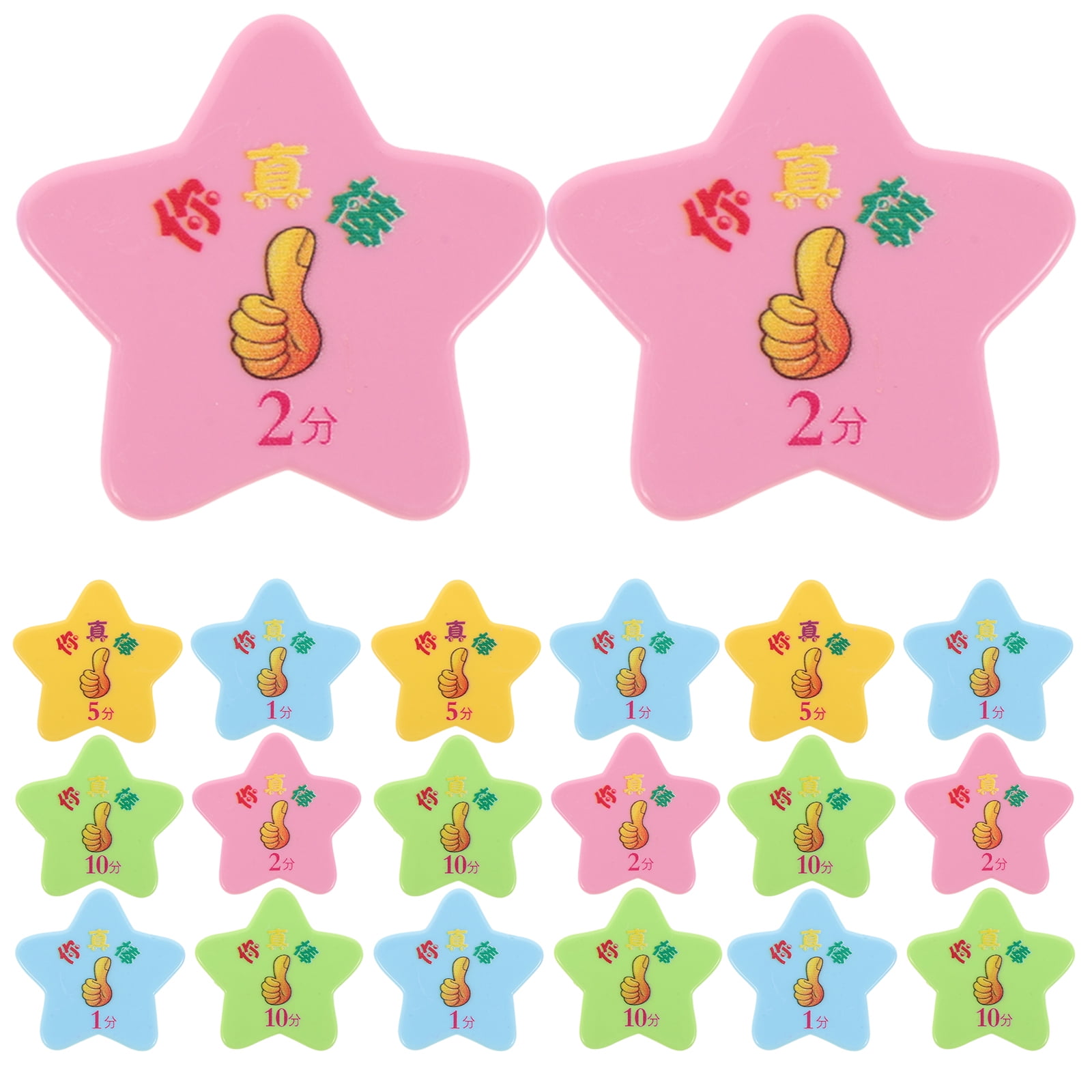 40pcs Star Shape Reward Tokens For Kids Practical Plastic Reward Tokens ...