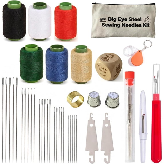 40pcs Steel Sewing Needles, Multi-Size Assortment Pack with Storage ...