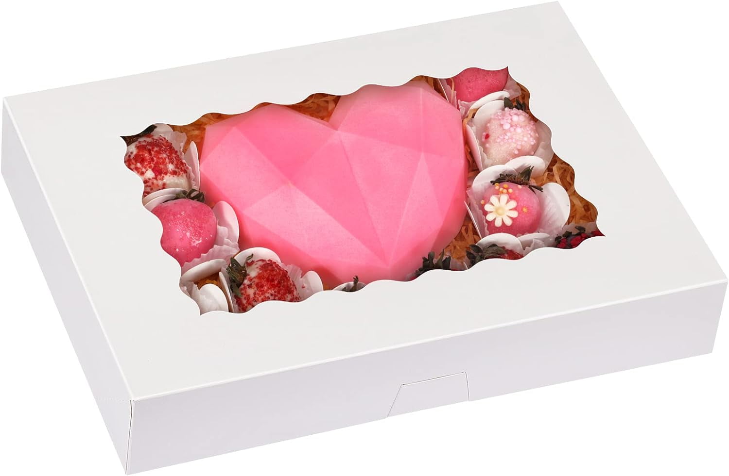 40pcs Valentine's Day Cookie Boxes, 14x10x2.5 Inch Auto-Popup Bakery ...