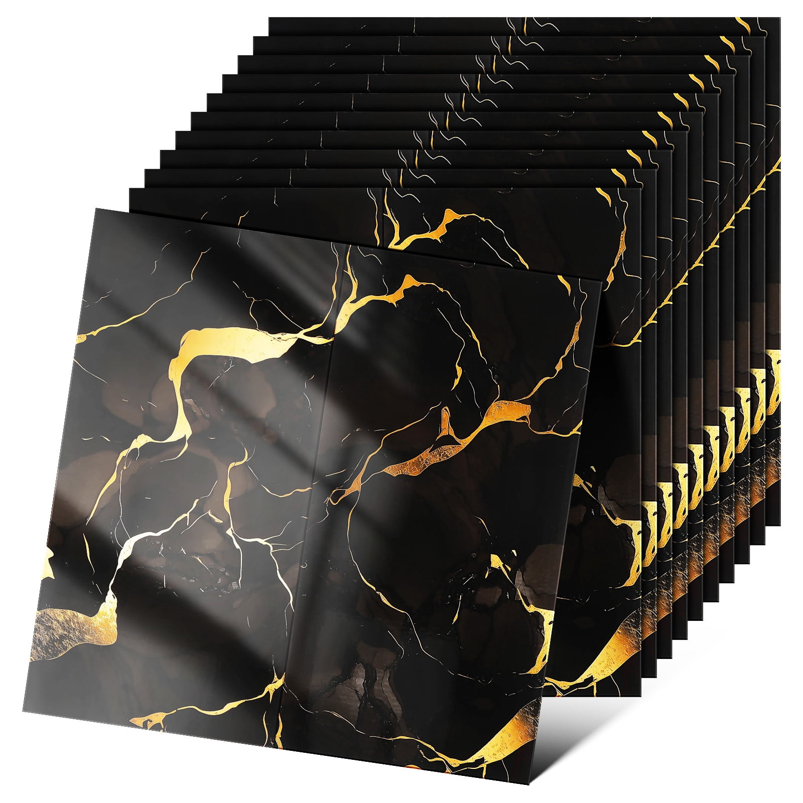 40pcs Waterproof Peel and Stick Marble Wall Tiles, 11.8"x23.5" Self ...